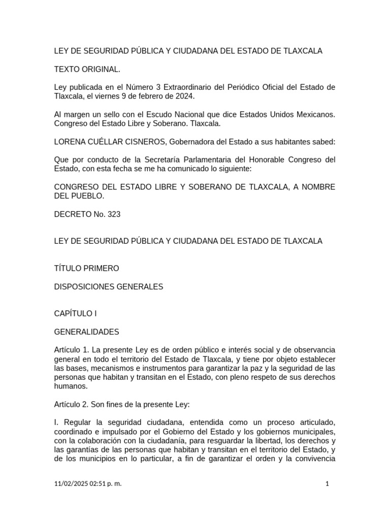 20240209_LEY DE SEGURIDAD PU_140028567 | PDF | Policía | Estado (política)