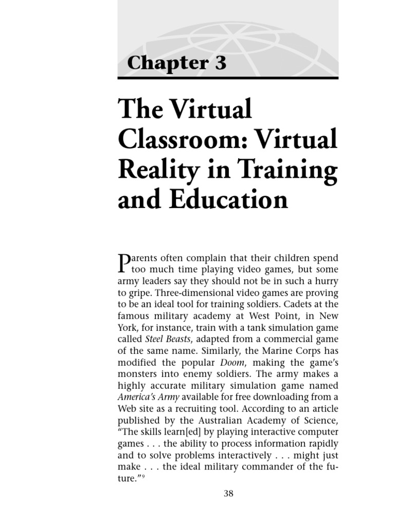 Virtual Reality in Military Training | PDF | Simulation | Virtual Reality