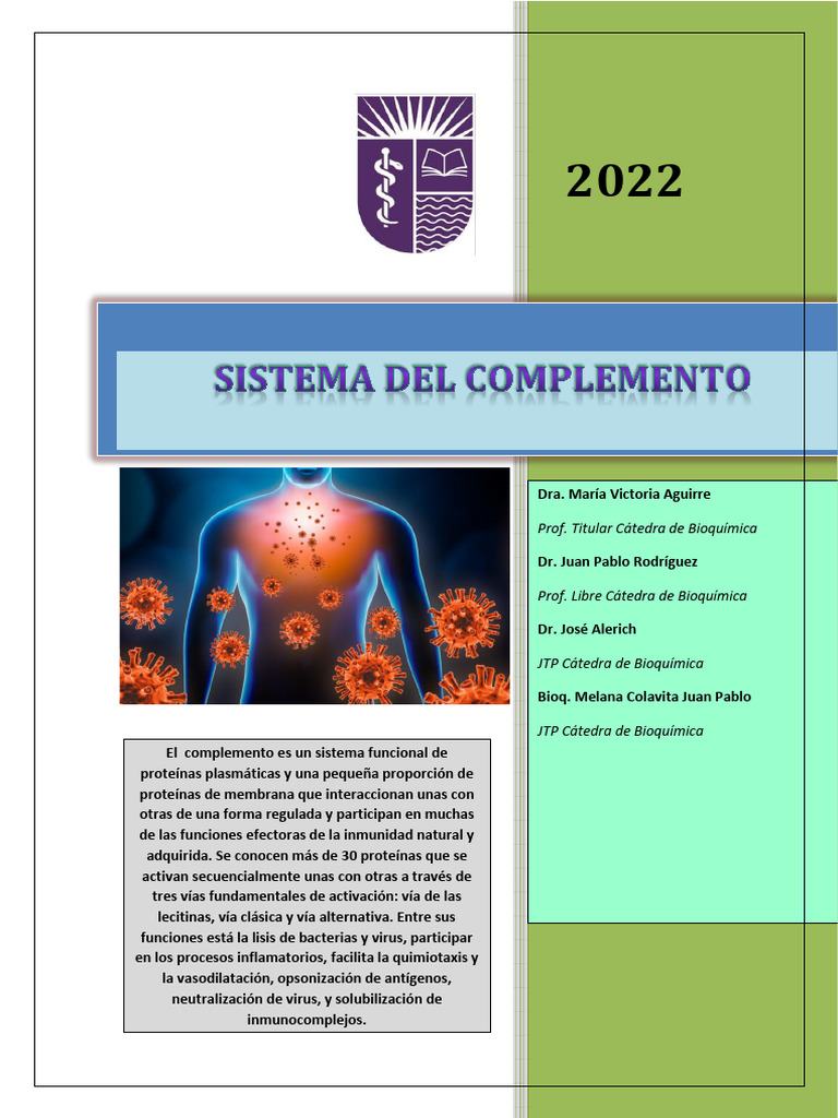 Apunte II Sistema Del Complemento | PDF | Sistema complementario | Inmunidad humoral