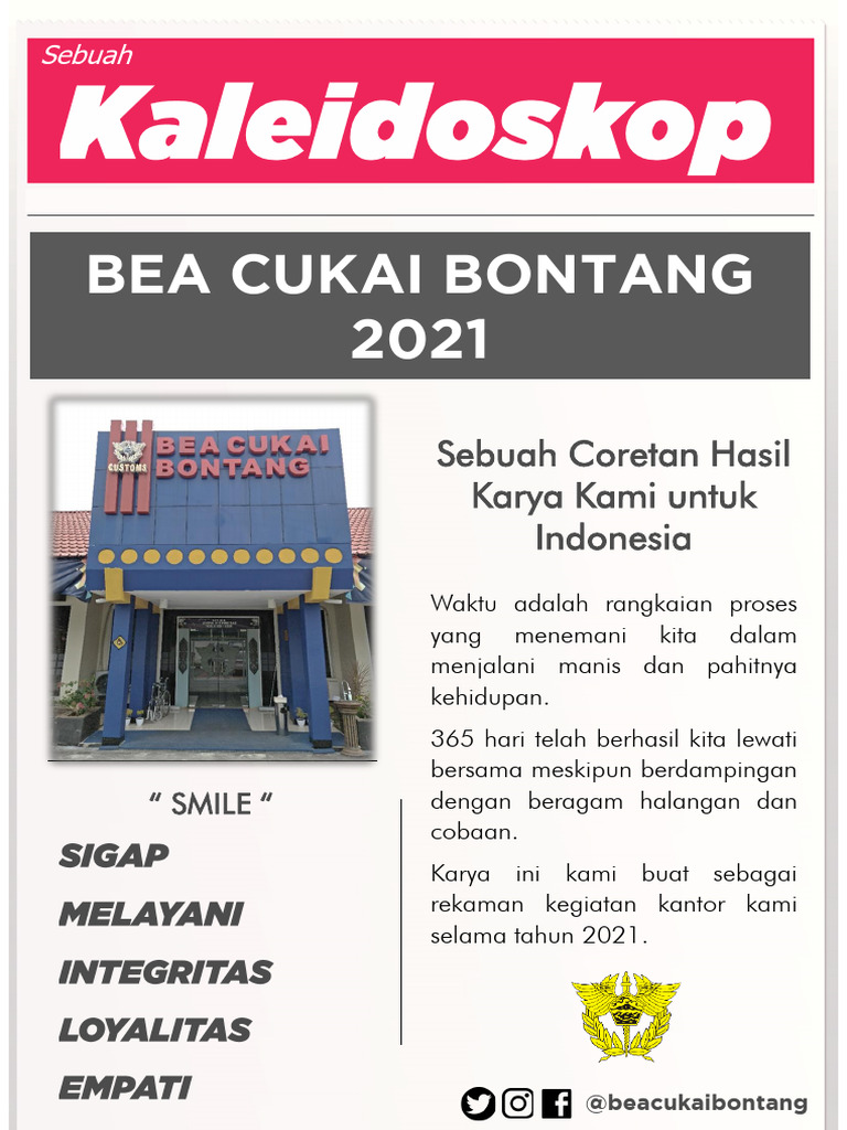 Kaleidoskop 2021 Bea Cukai Bontang | PDF