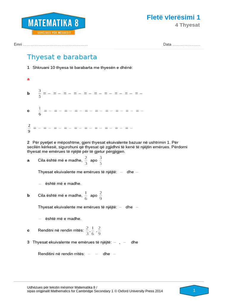 0401_Flete Vleresimi 1 - Thyesat | PDF