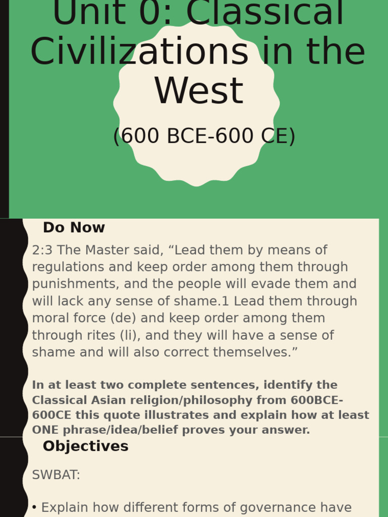 Unit 0_Day 2_Classical Civilizations (Europe) | PDF | Roman Empire ...