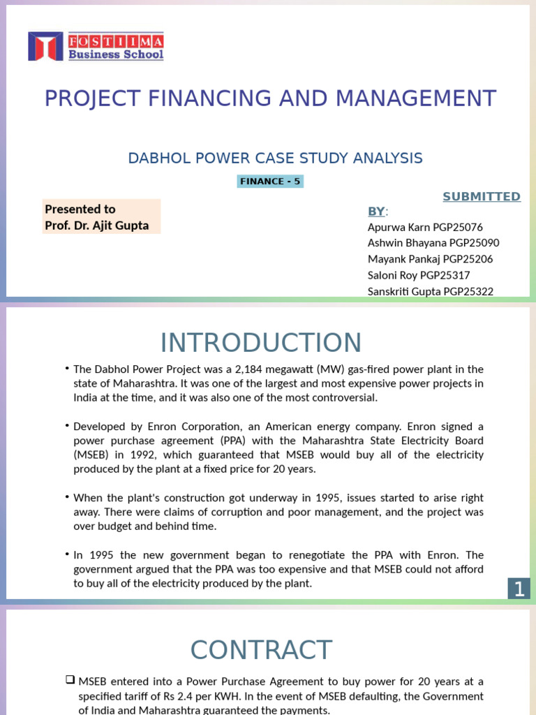 PFM Dabhol | PDF | Economies