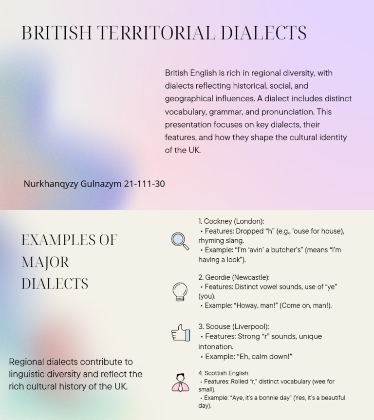British Territorial Dialects | PDF