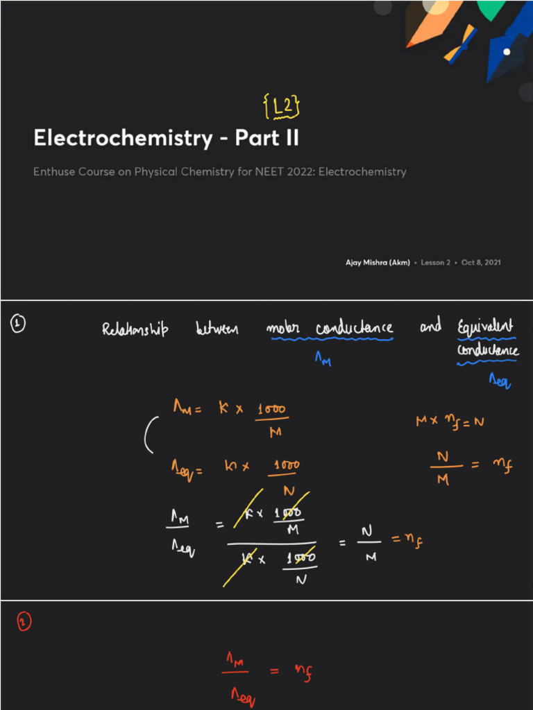 Electrochemistry Lec 2 | PDF
