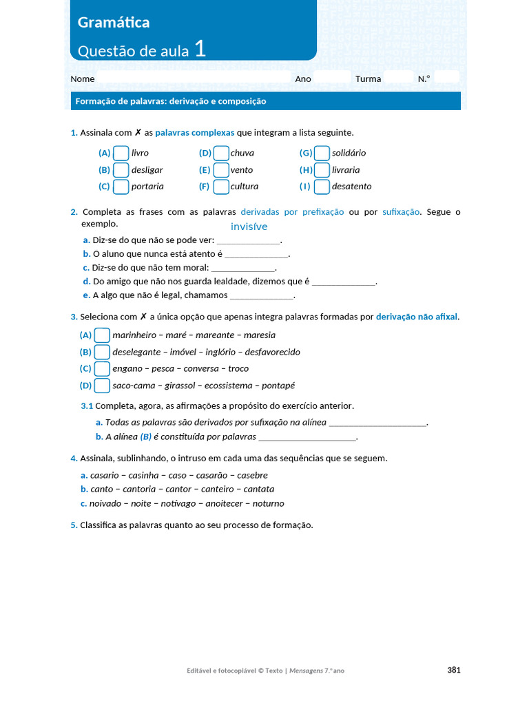 QA Educacao Gramatica 1 | PDF