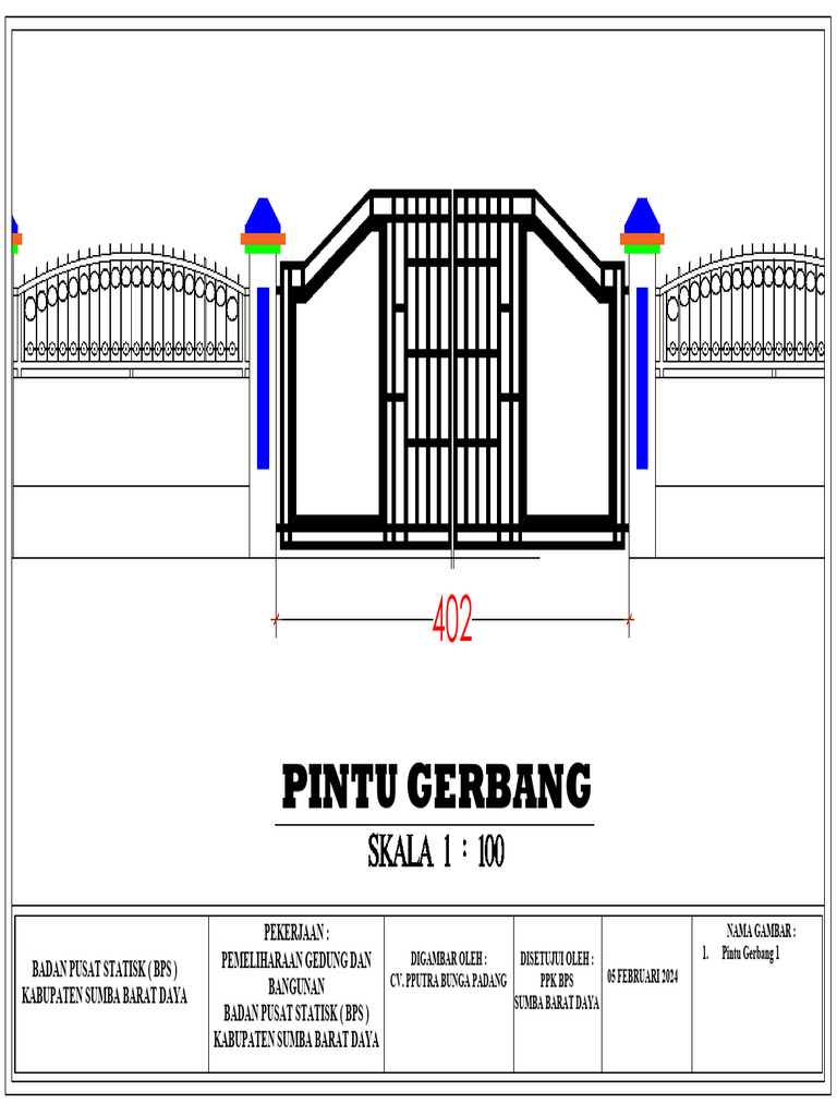 4.Gambar Rencana BPS SBD 2024-Pintu Gerbang 1 | PDF
