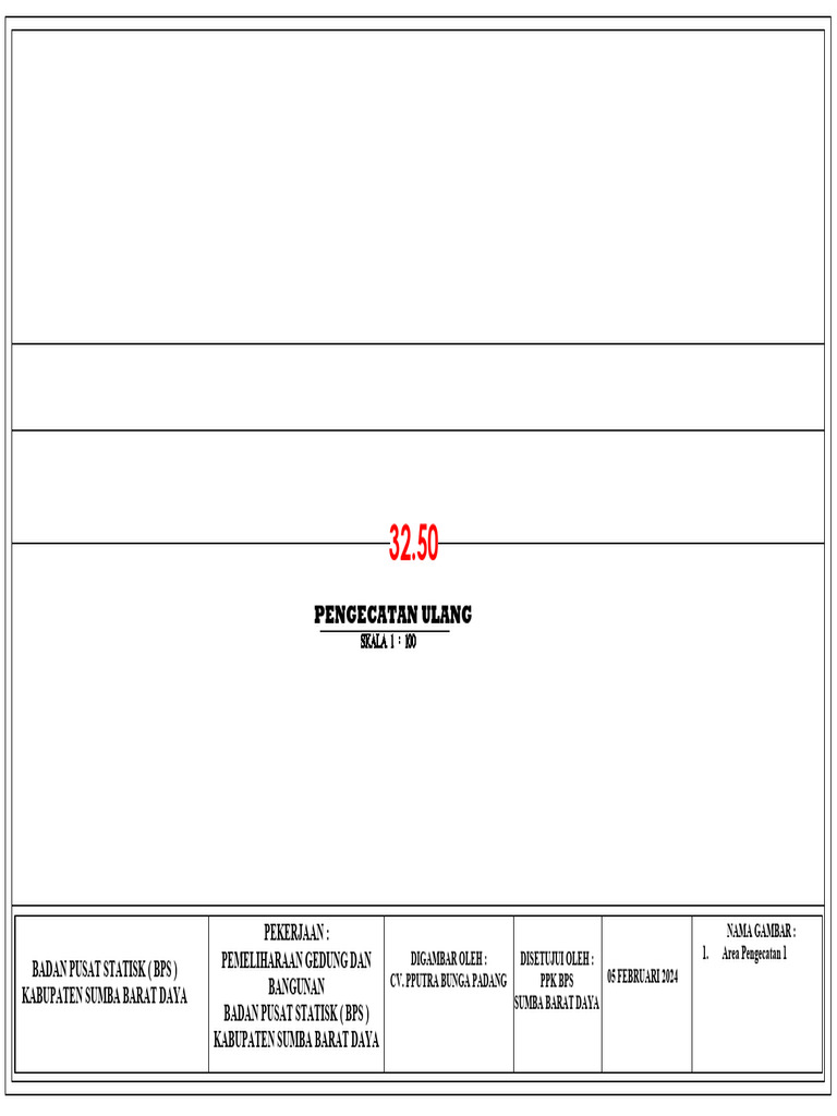 2.Gambar Rencana BPS SBD 2024- Pengecatan 1 | PDF