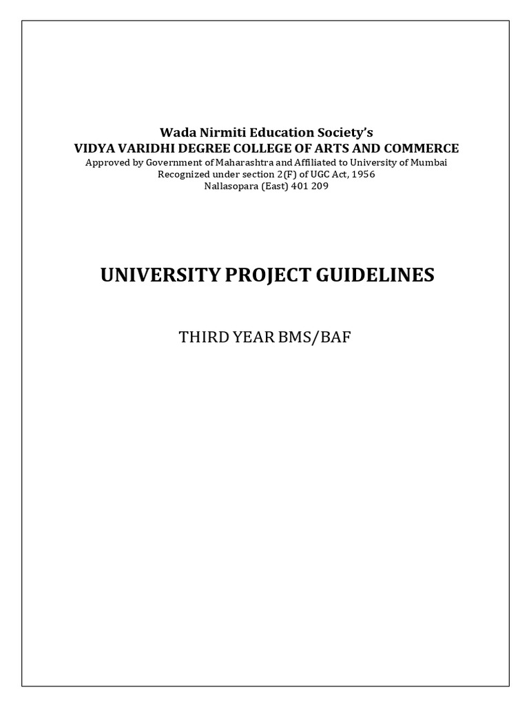 Updated Guidlines for University Project book | PDF | Methodology | Data