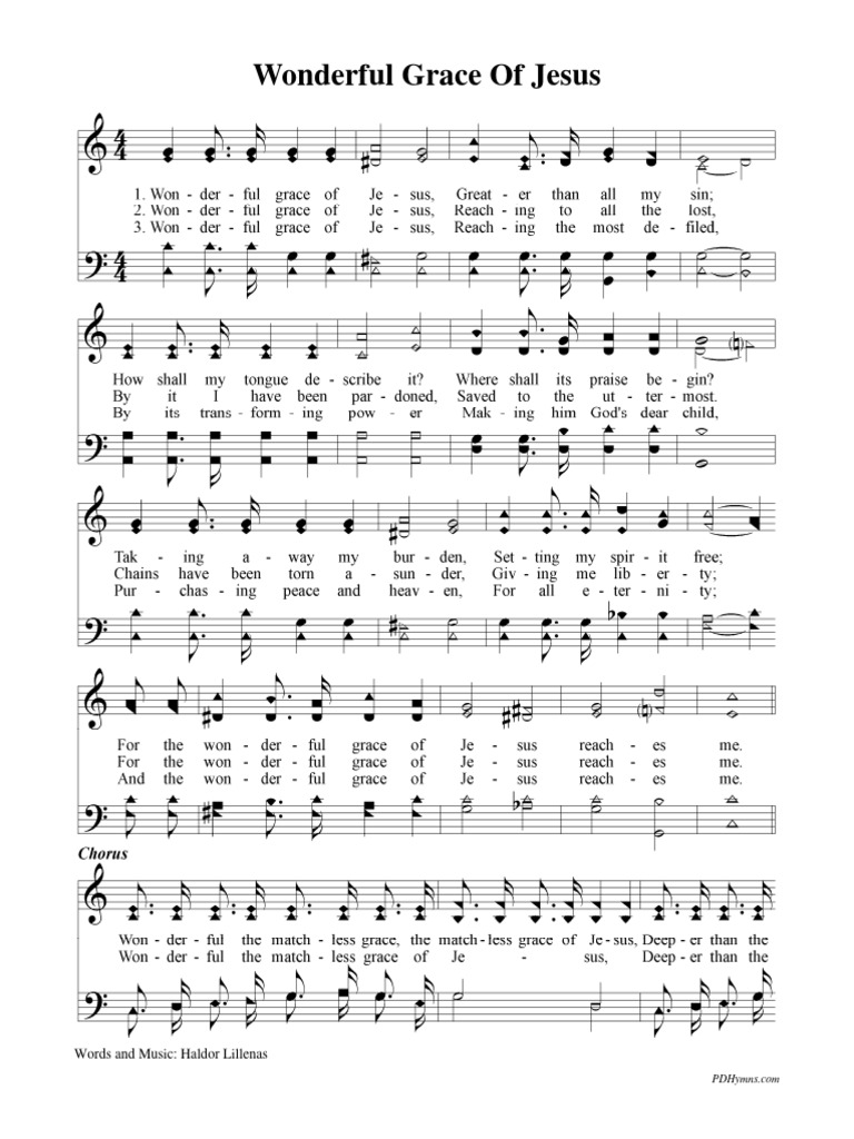 Wonderful Grace of Jesus | PDF