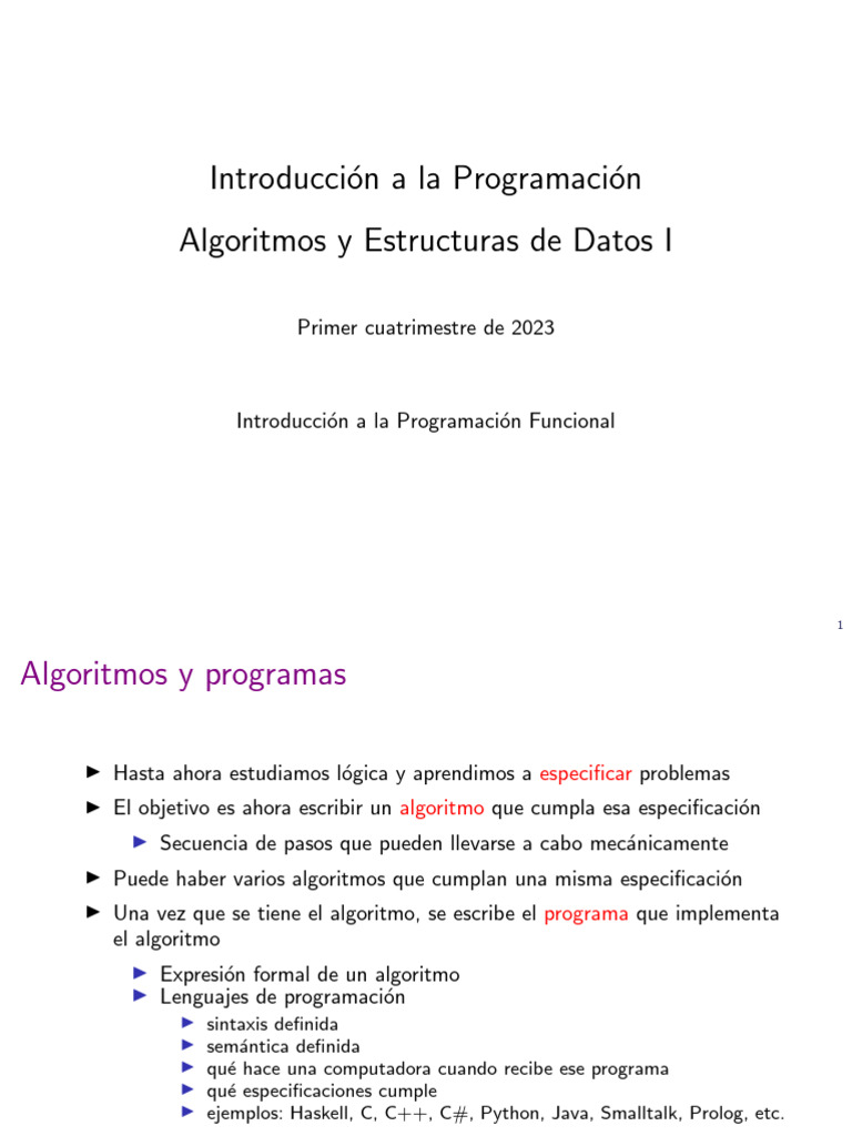 TEO 5 - Funcional Básico | PDF | Lenguaje de programación | Algoritmos
