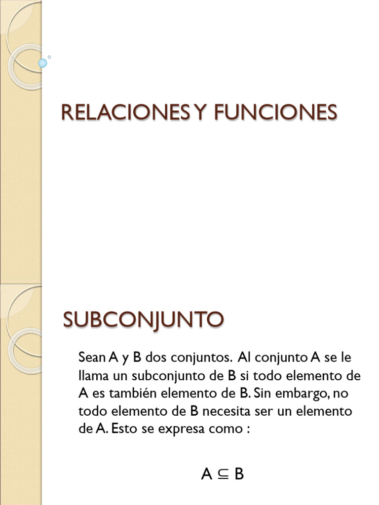 Relaciones y Funciones | PDF | Función (Matemáticas) | Objetos matemáticos