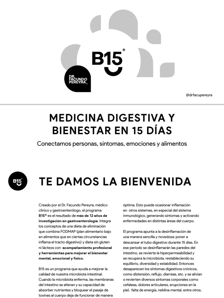Programa B15 - (Imprimible) 2024-1 | PDF | Alimentos