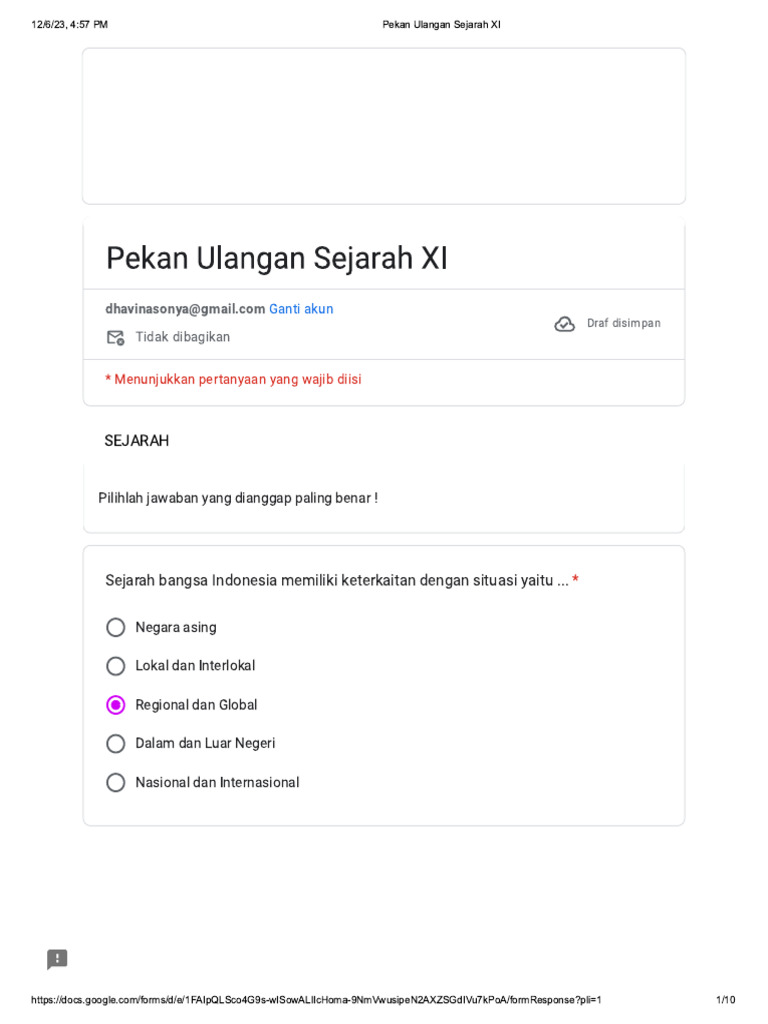 PU Sejarah SM 1 | PDF