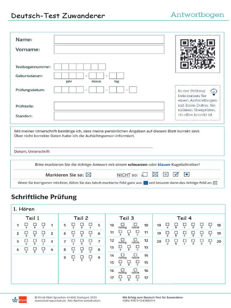 #Antwortbogen | PDF