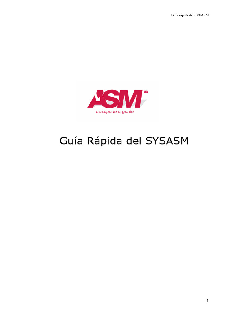 Guía Rápida del Programa SYSASM | PDF | Archivo de computadora | Software