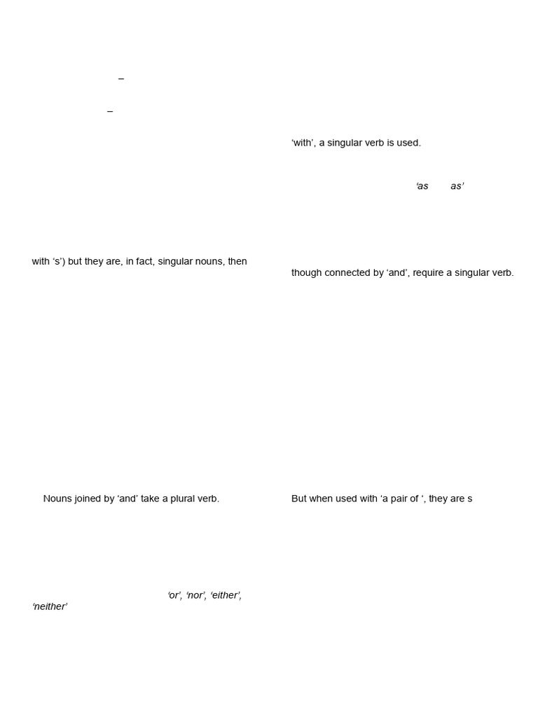 Subject-Verb Concord for Class 10 | PDF | Grammatical Number | Plural