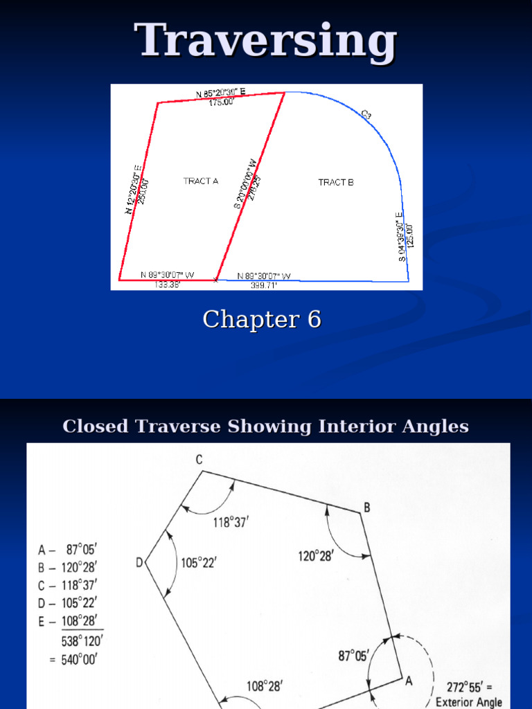 Traverse Computation Techniques | PDF | Angle | Area