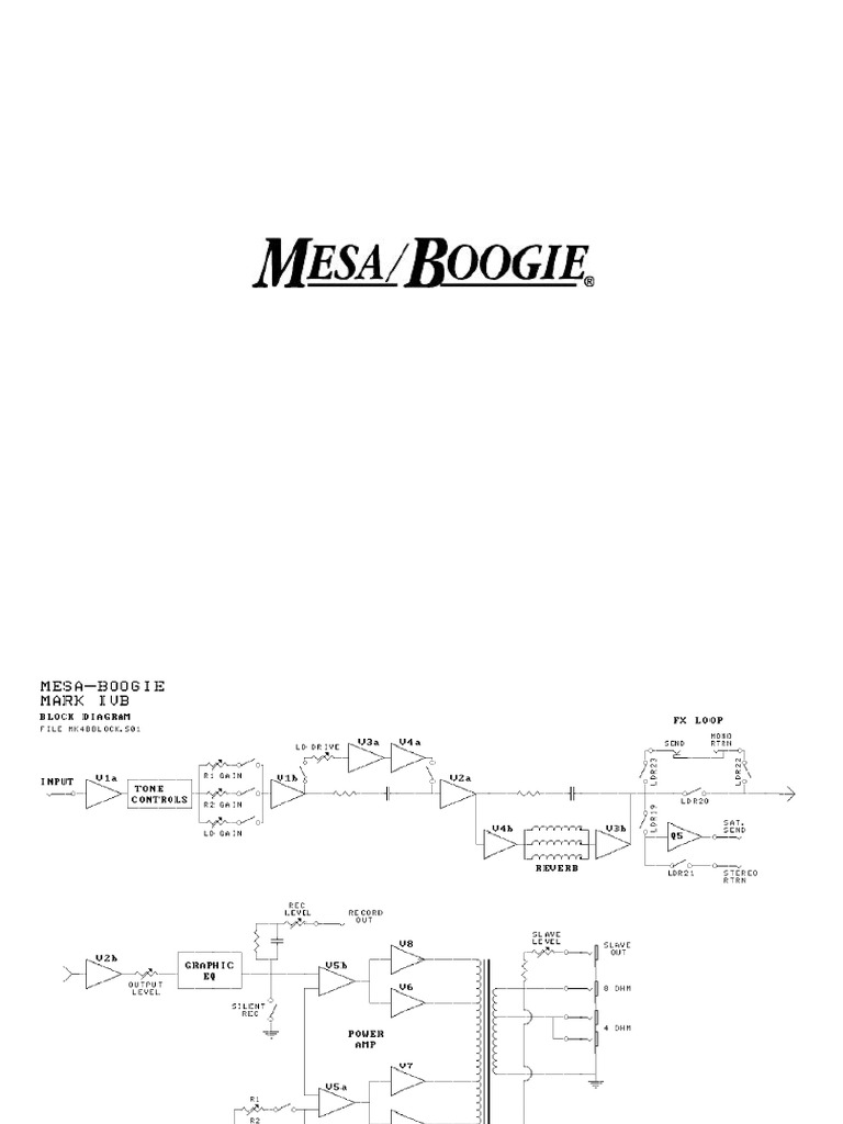 Mesa Boogie Mark IVB Schematics | PDF