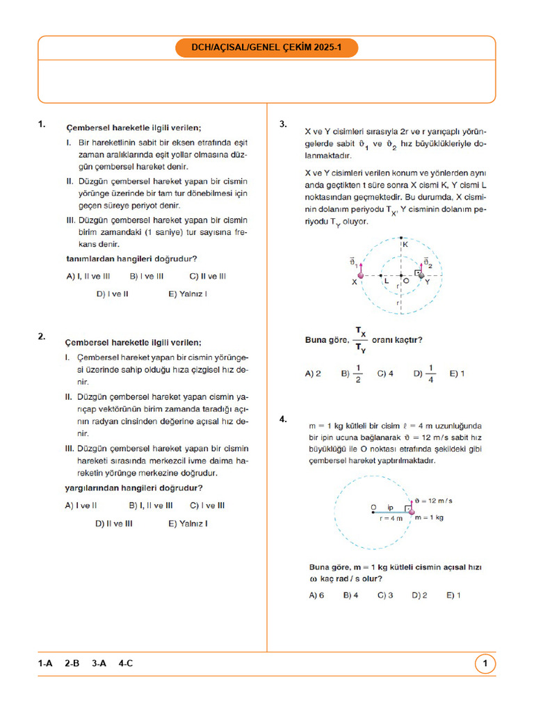 DCH Acisal Genel Ç 2025-1 | PDF