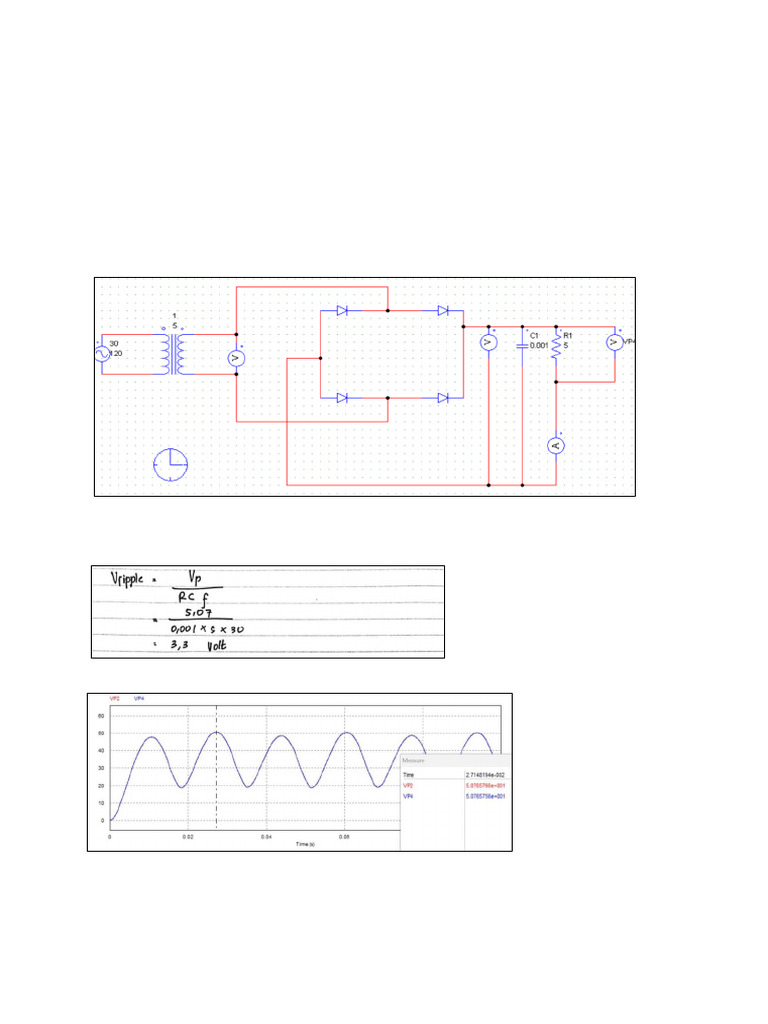 V Ripple Simulasi 4 Dioda | PDF