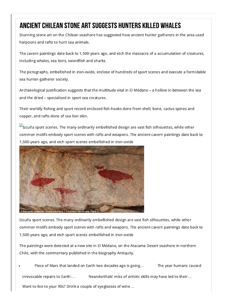 US Morning - Ancient Chilean Rock Art Suggests Hunte - 21-02-2018 | PDF
