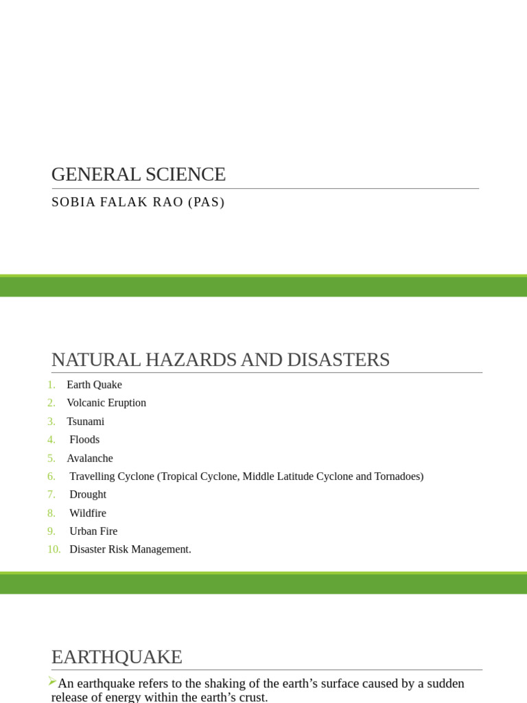 General Science and Ability Notes Part 3 | PDF | Volcano | Earthquakes