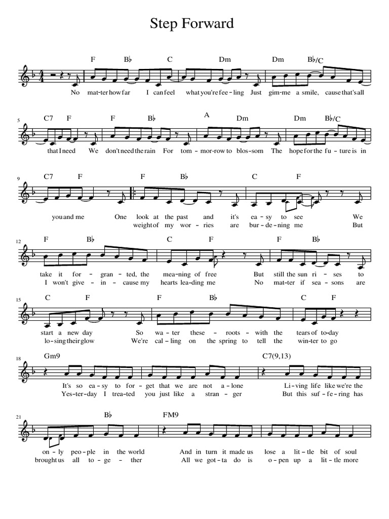 Step Forward Sheet Music (Eng Ver.) | PDF