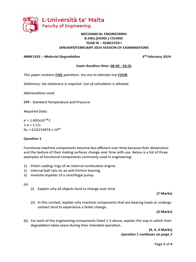 MME3101_SEM1_2024_Final | PDF | Machines | Electrode