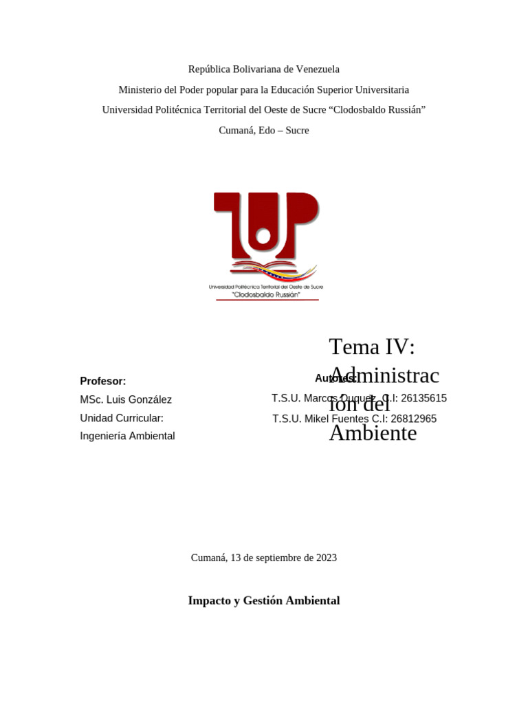 ANALISIS CRITICO TEMA IV GRUPO 5 | PDF | Entorno natural