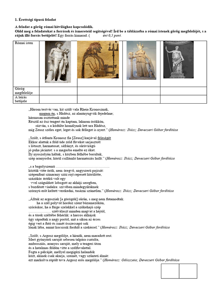 Erettsegi Tipusu Feladatok 9 | PDF