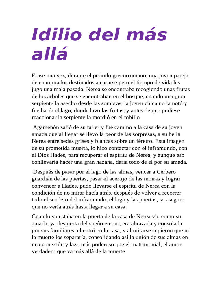 Idilio Del Más Allá | PDF