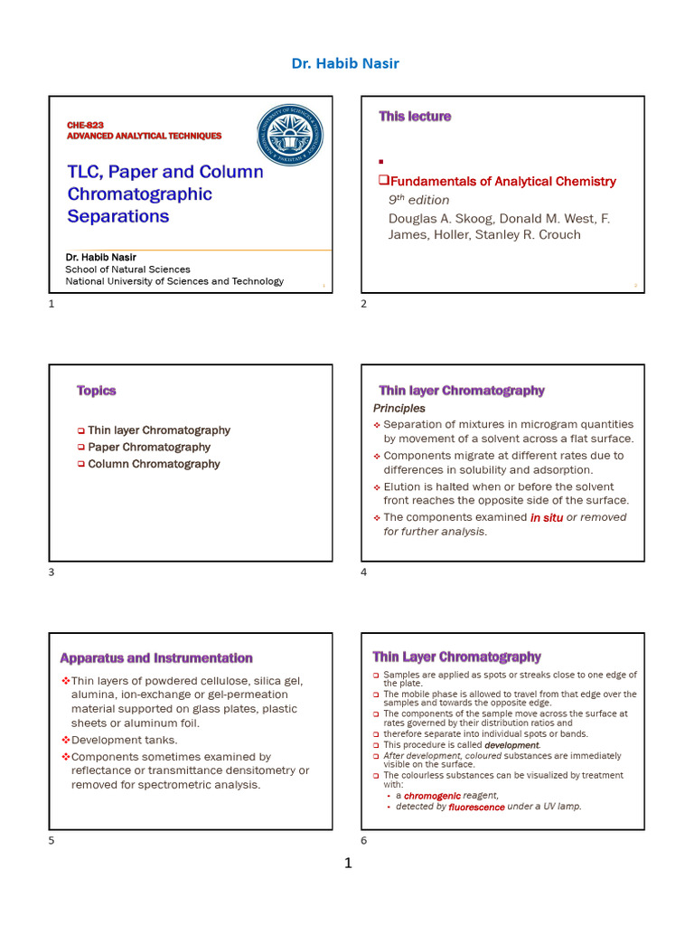5 - TLC Paper and Column Chromatography | PDF | Thin Layer ...