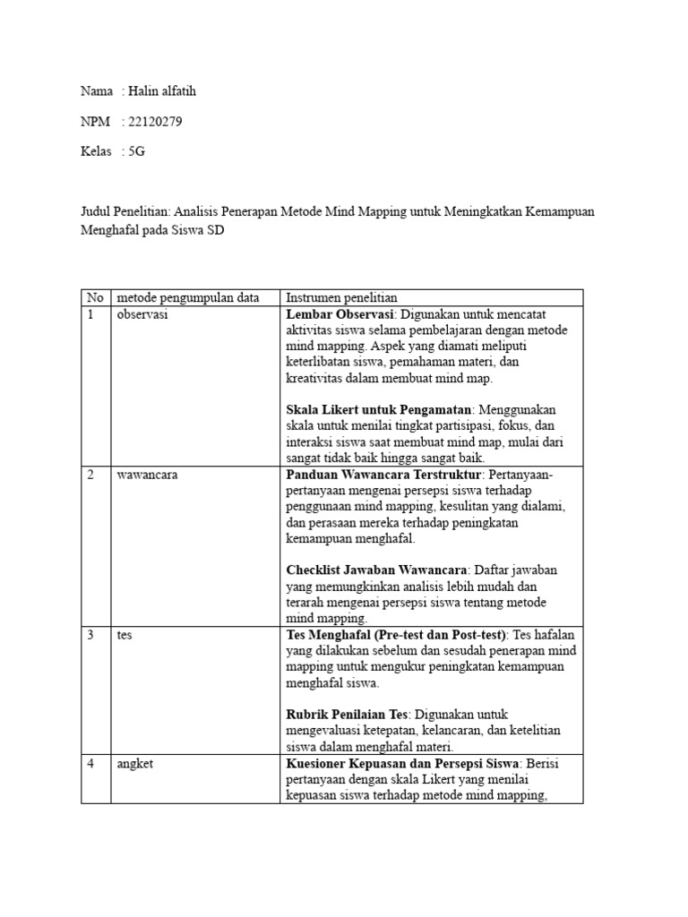 Metode Dan Instrumen Penelitian | PDF