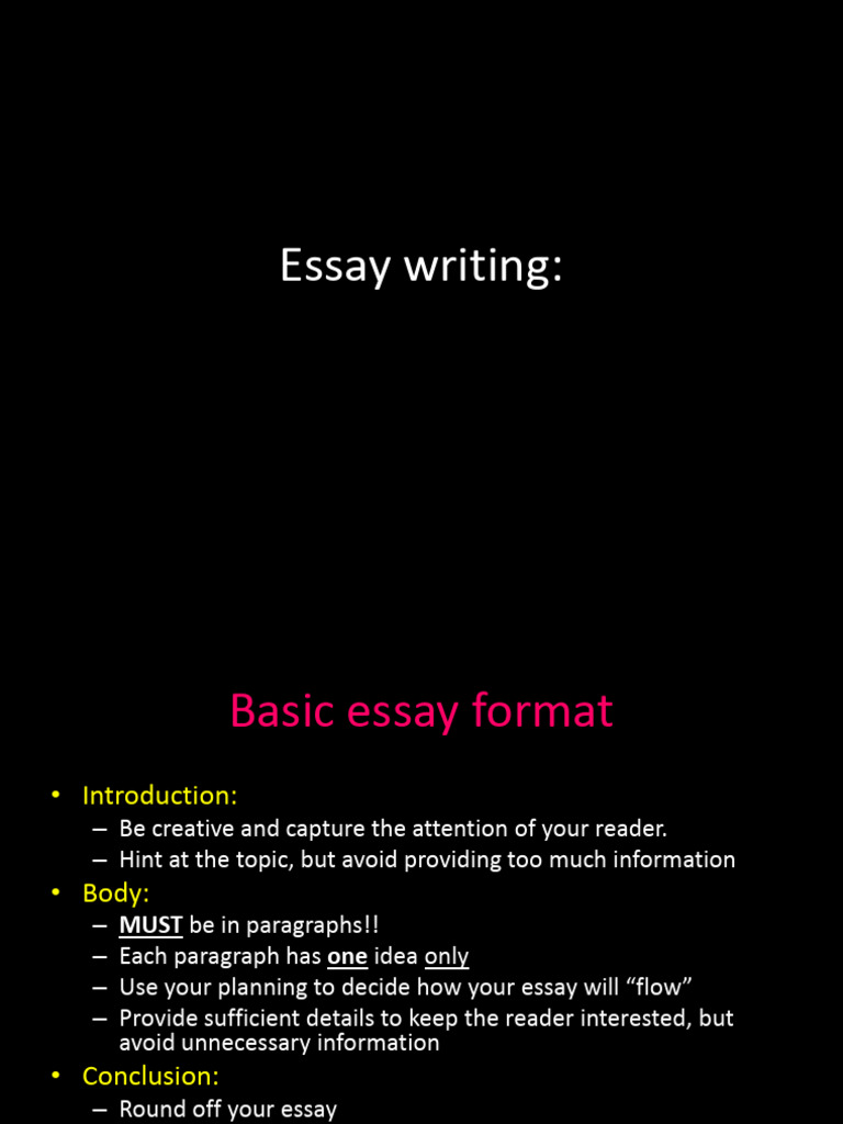 Comprehensive Writing Powerpoint - Essay and Transactional | PDF ...