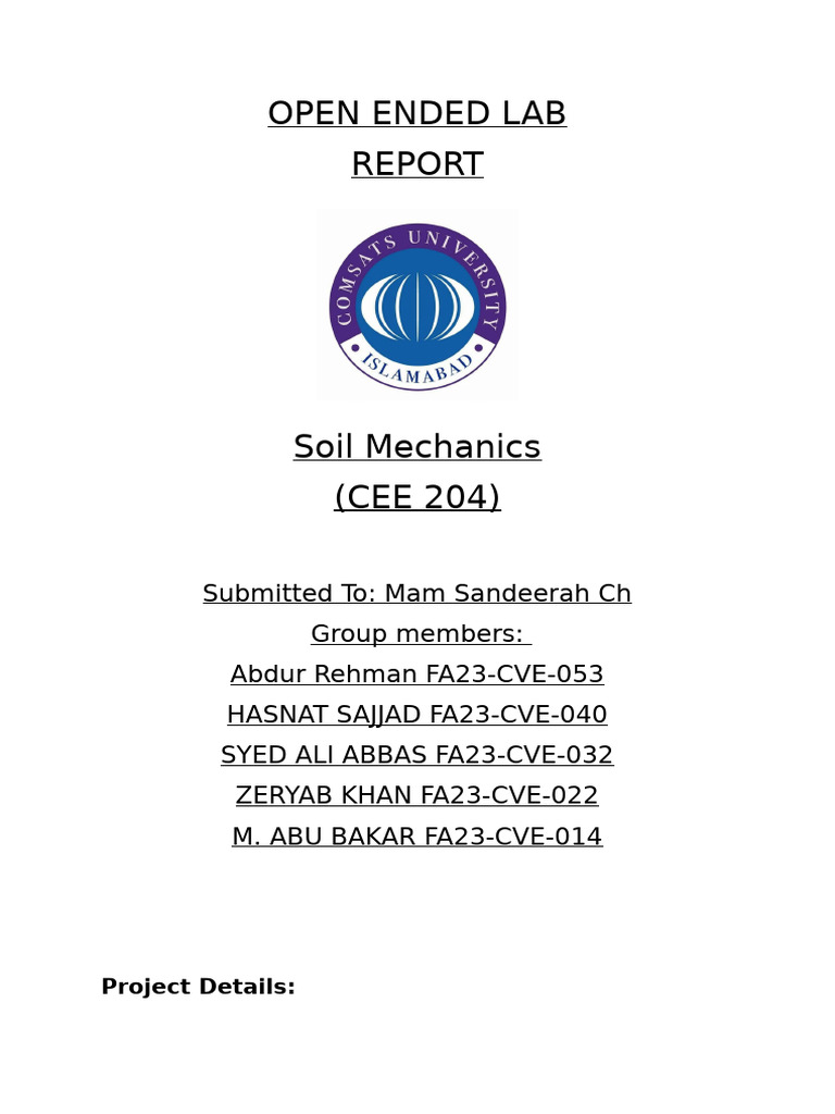 Open Ended Lab Fa23-Cve-040 Part 3 | PDF | Horticulture | Earth Sciences