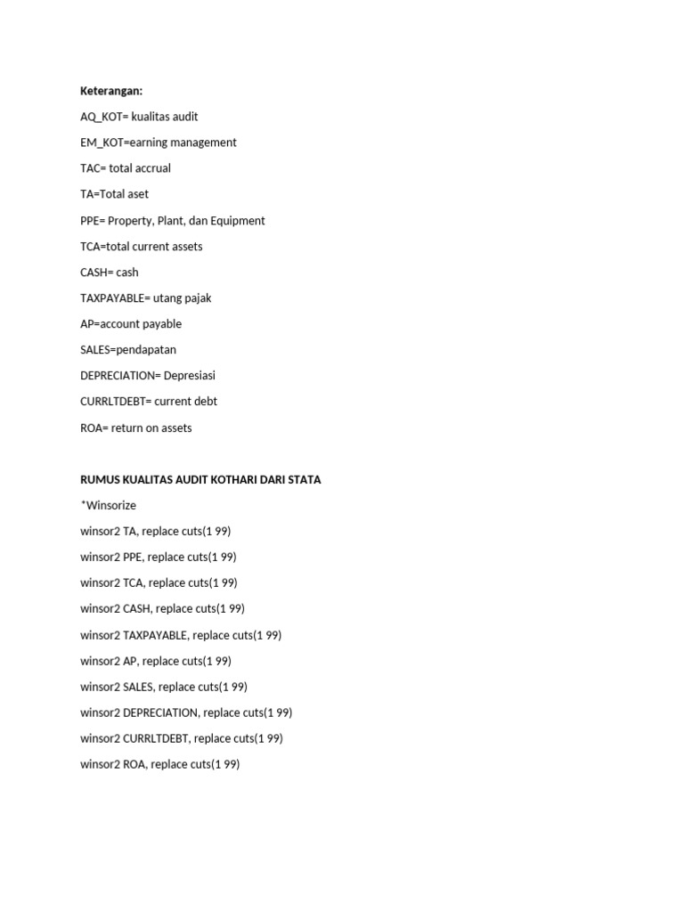 Audit Quality and Earnings Management Analysis | PDF