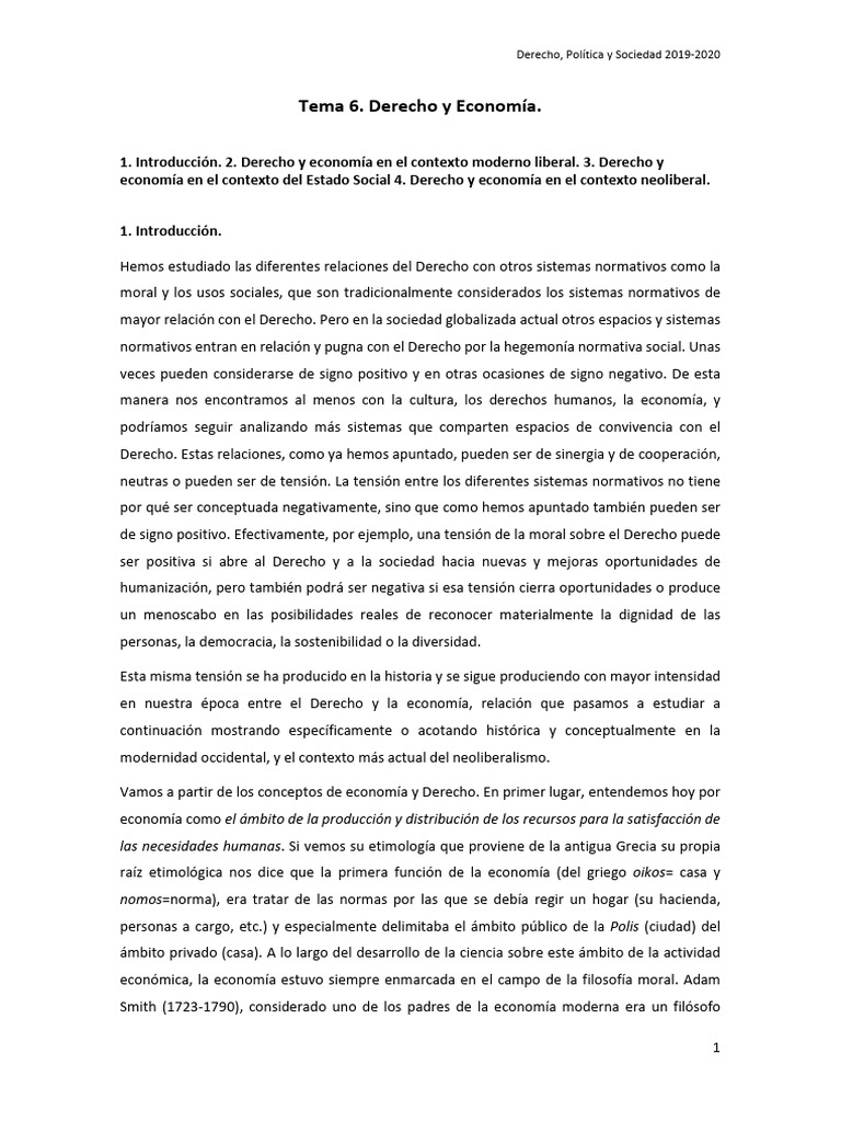 Tema 6 DPS | PDF | Liberalismo | Ciencias económicas
