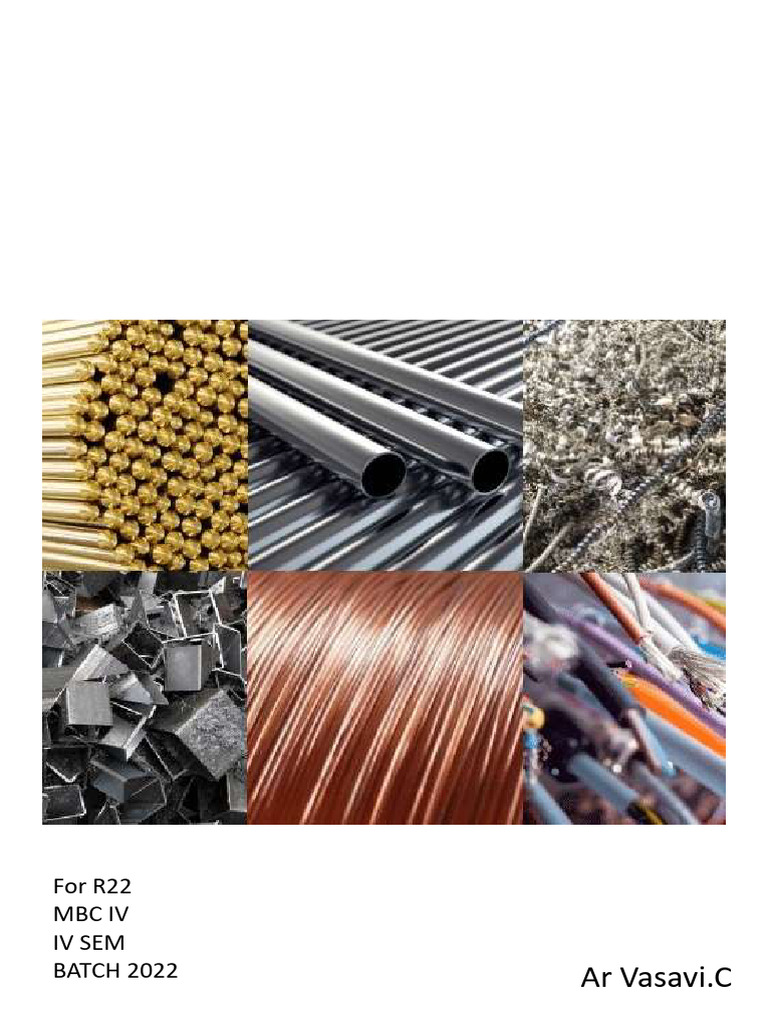 UNIT I - METALS | PDF | Metals | Steel