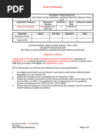 Fire Fighter Appointment & Safety Regulations | PDF | Firefighter | Safety
