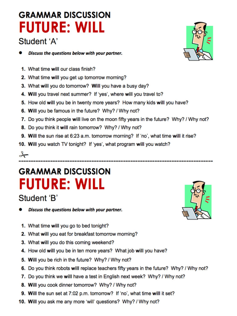 Future Simple WILL Dialog | PDF