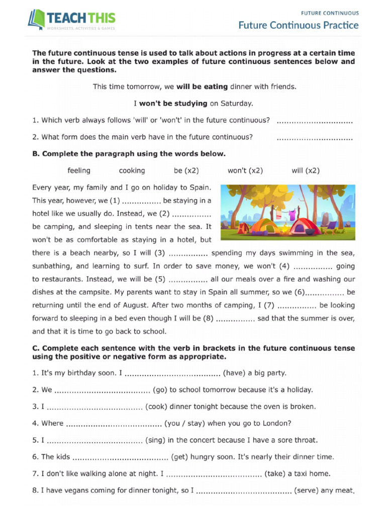 Future Continuous | PDF