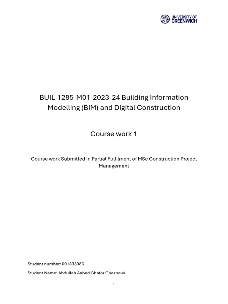 BIM Course Work1 | PDF | Building Information Modeling | Simulation