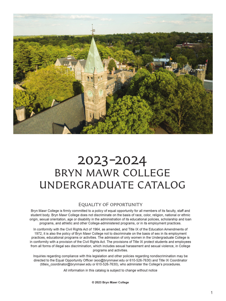 Bryn Mawr | PDF | Title Ix | Discrimination