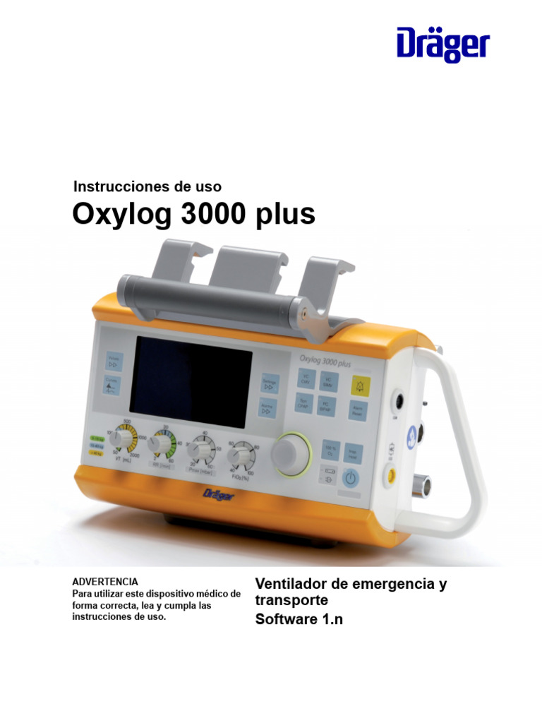 Manual de Servicio Ventilador Oxylog 3000 | PDF | Dispositivo médico ...