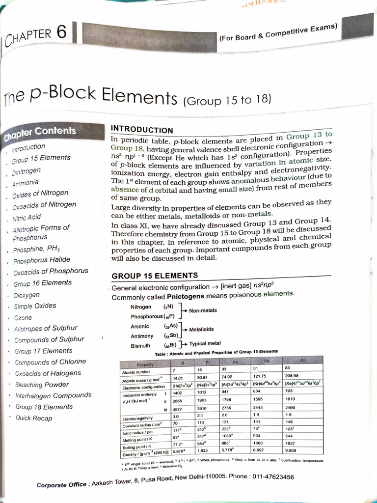 P Block T | PDF