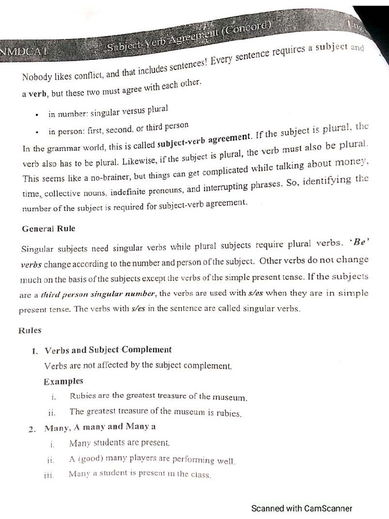 Step English Subject Verb Agreement 1 | PDF