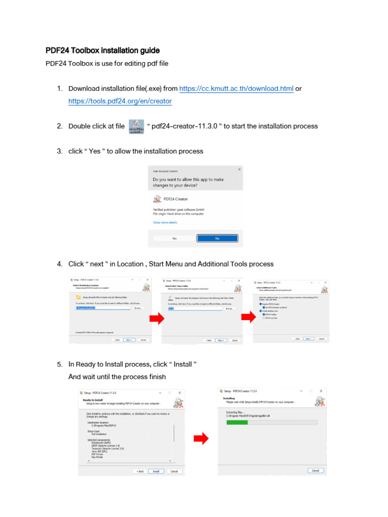 PDF24 Toolbox Installation Guide | PDF