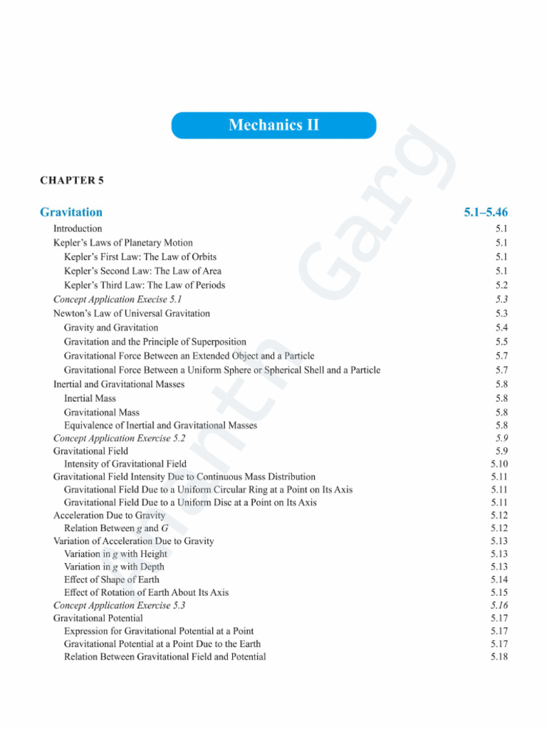 Gravitation Chapter | PDF