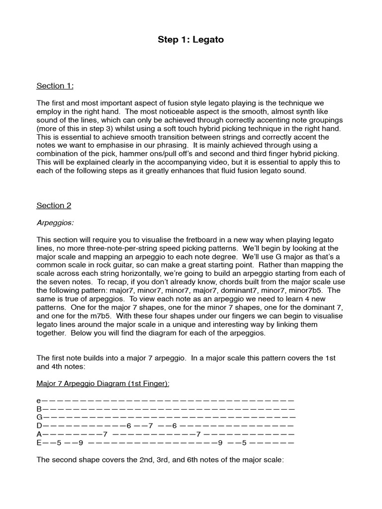 Step 1 - Legato Documentation | PDF | Guitars | Musical Instruments